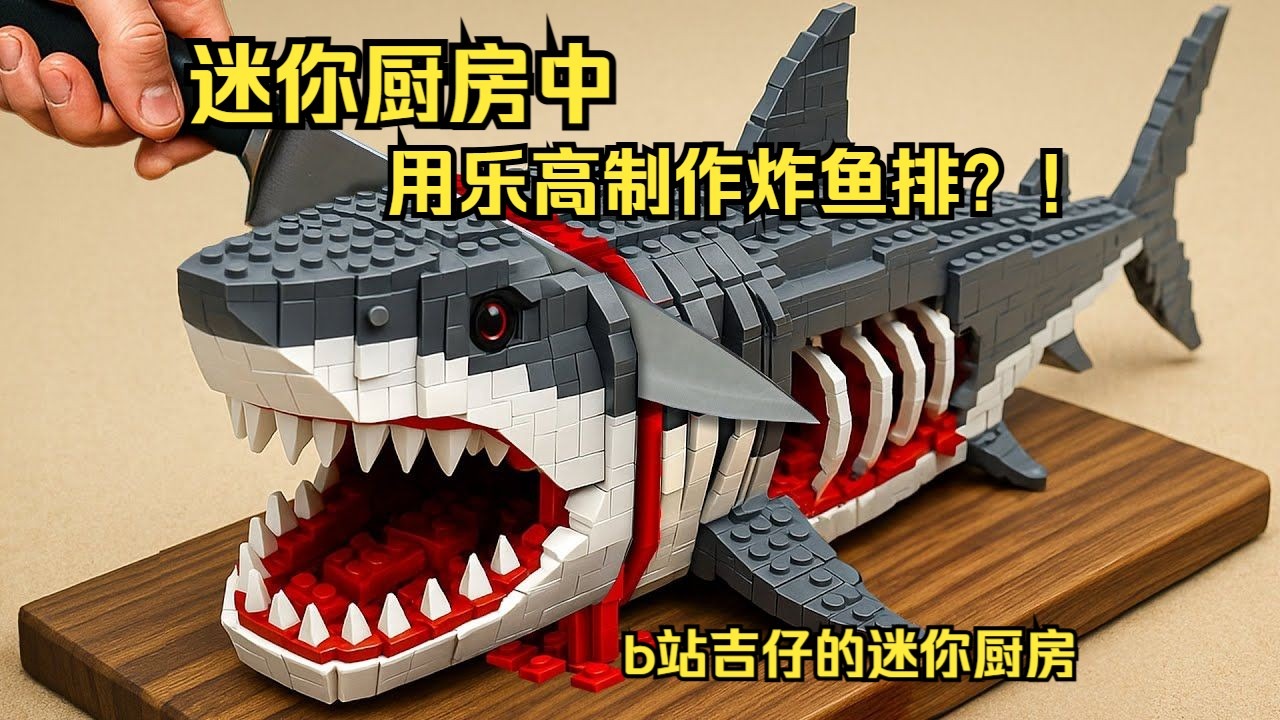 ...乐高也能制作美食,乐高积木,乐高新玩法,定格动画,微缩美食,小小厨房