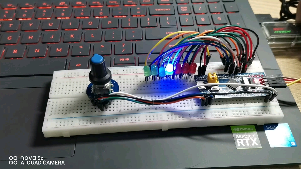 [stm32学习之路]旋转编码器配合stm32的外部中断做的不知道起什么名...