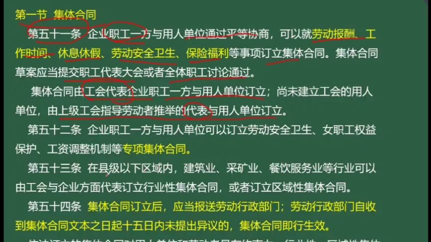 《劳动合同法》逐条精讲解读:集体合同