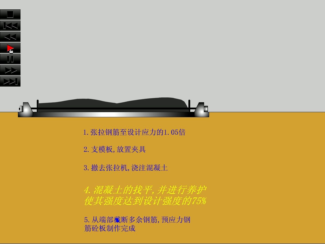 先张法施工动画