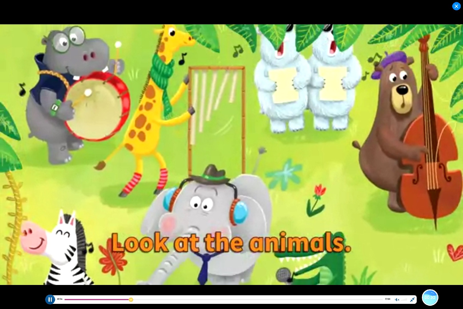 PU1 U6P2 Zoo animals song 动物园动物歌谣 (动画含英文字幕)