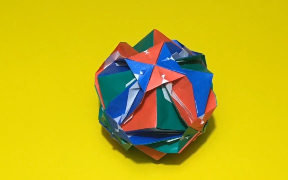 【ORIGAMI 屋敷】KUSUDAMA 27折纸花球制作教程