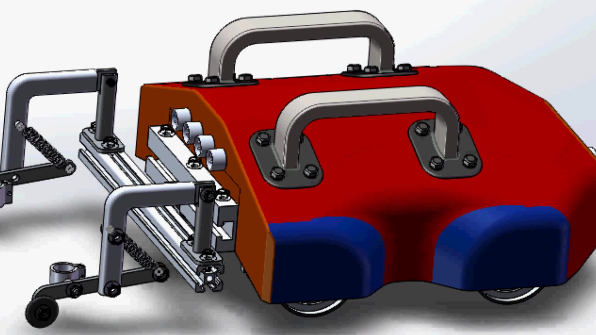 磁力吸附式管道外壁无损探伤机器人