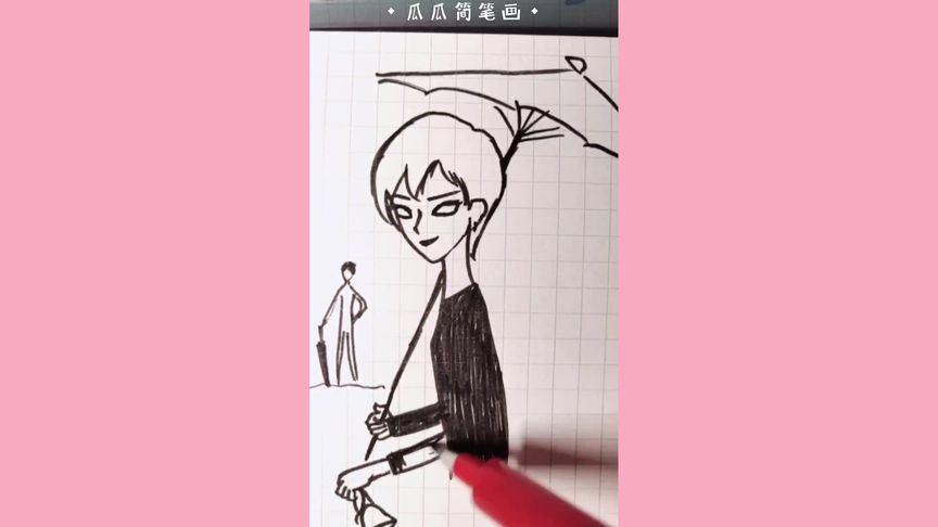 第五人格宿伞之魂红蝶简笔画,学不会我剁手!