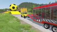 工程车:大卡车小汽车车祸模拟器动画视频来啦