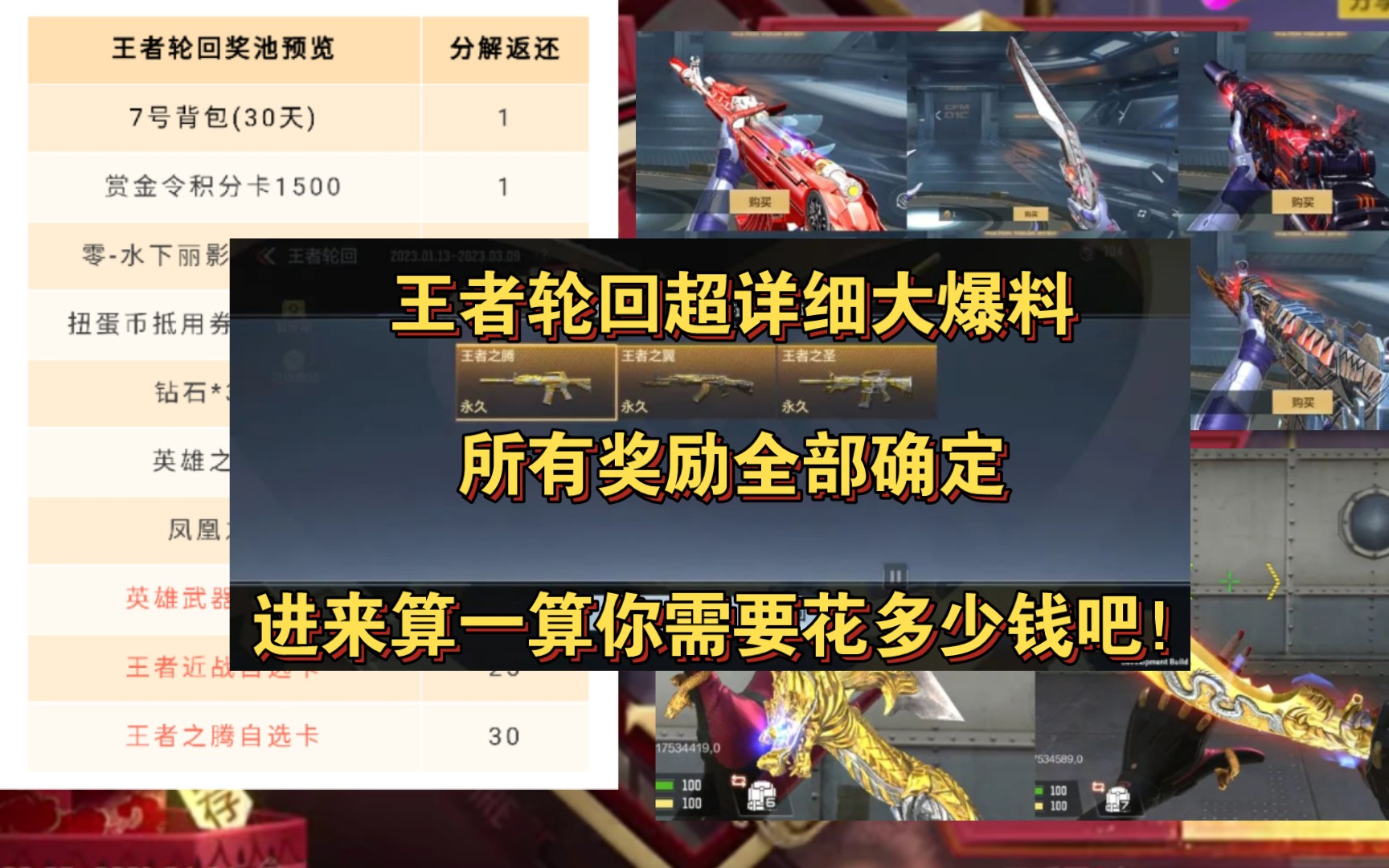 王者轮回超详细大爆料,所有奖励全部确定,进来算一算你需要花多少钱...