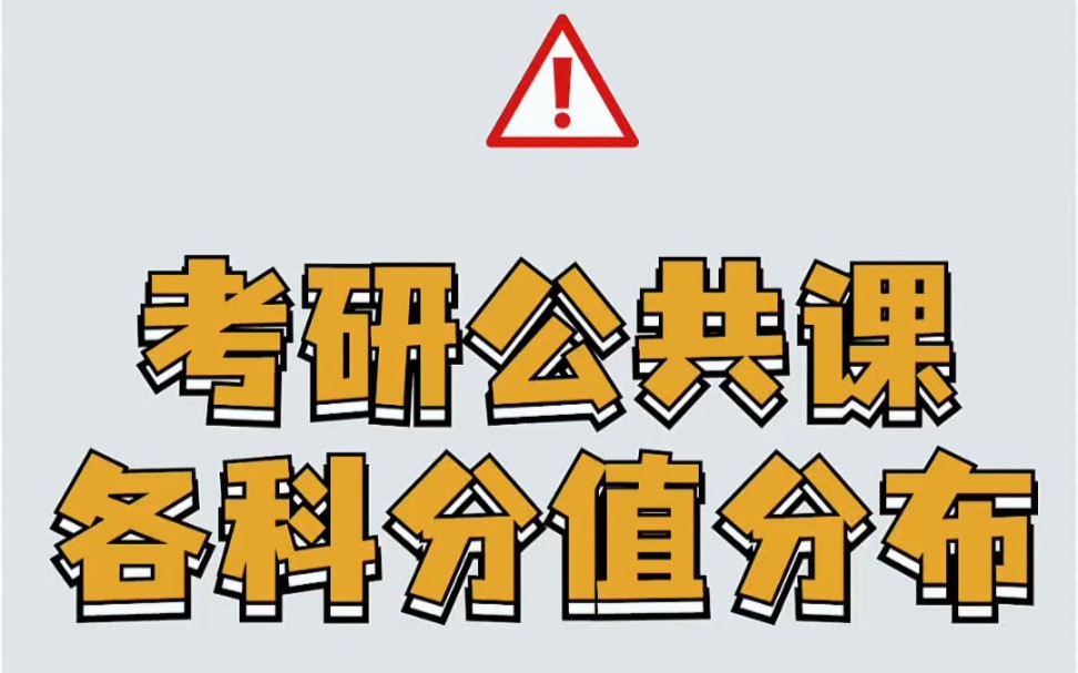 考研公共课各科目分值分布,建议了解收藏!