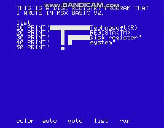 【MSX】【低技术力】MSX Disk REGISTA 个人信息注册程序(伪注册...