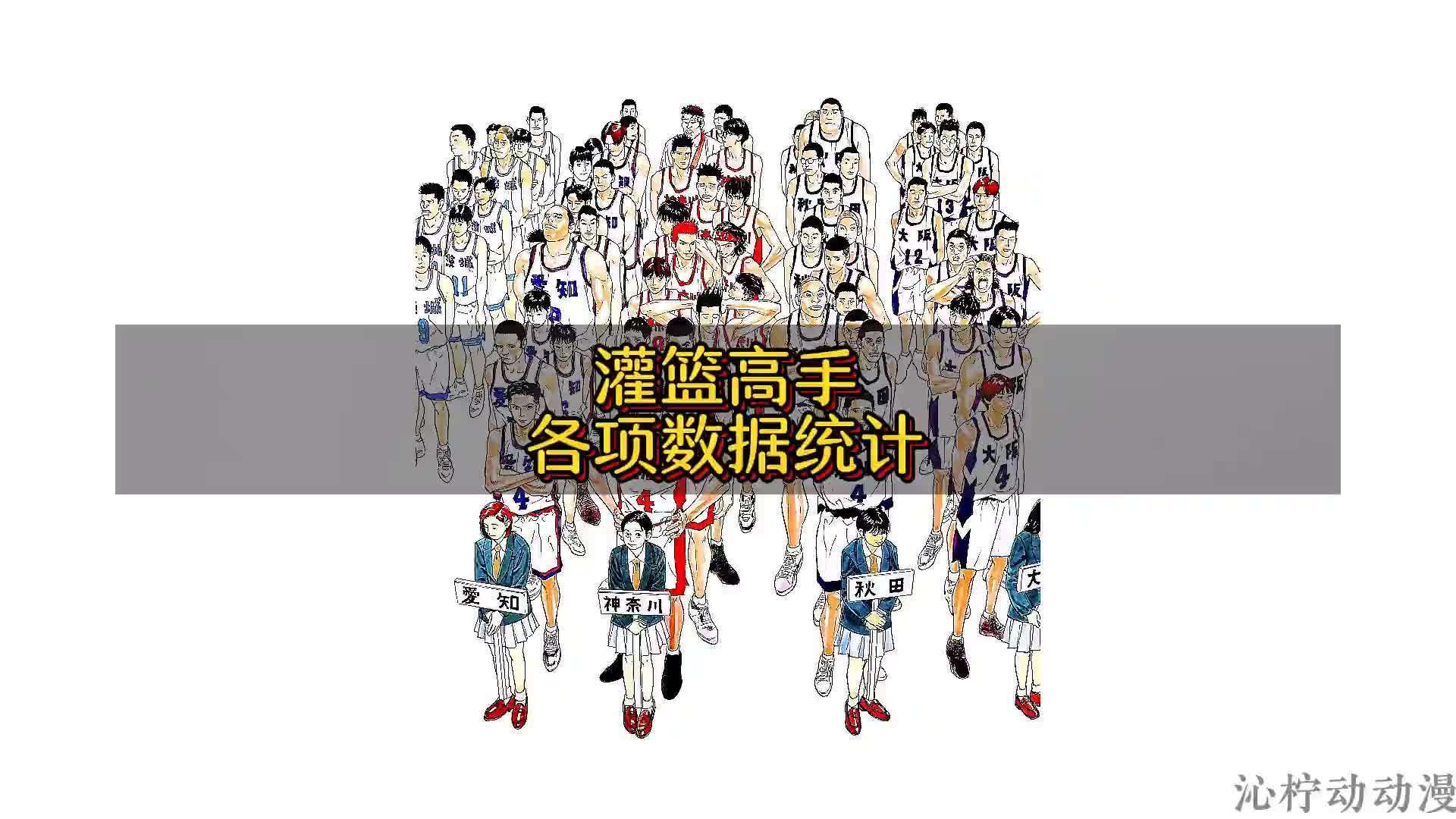 ...高中各项数据统计樱木并非篮板王有一人堪称恐怖"灌篮高手篮球动漫...