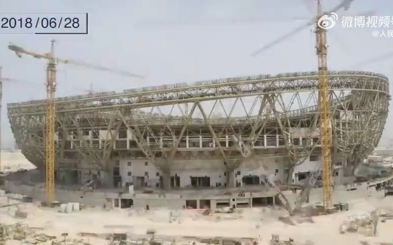 57秒看中国建造的世界杯主场馆,中国铁建用1774天打造卡塔尔世界杯...