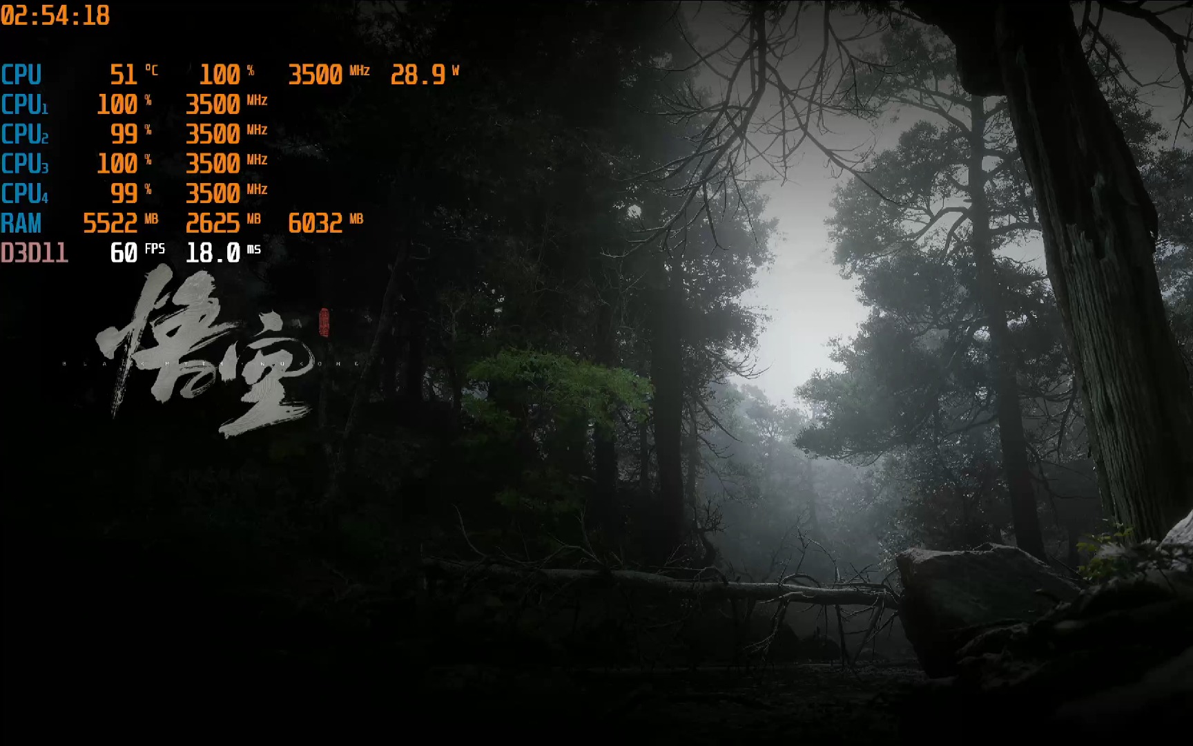 E3 1225V6+P106-100大战黑神话悟空性能测试工具(DX11)