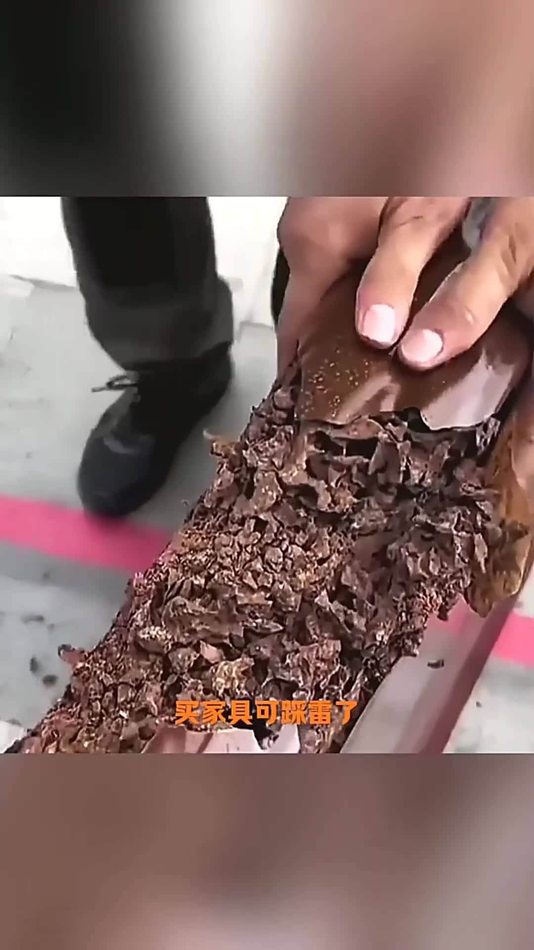 果真是实木,要不然不能生虫子