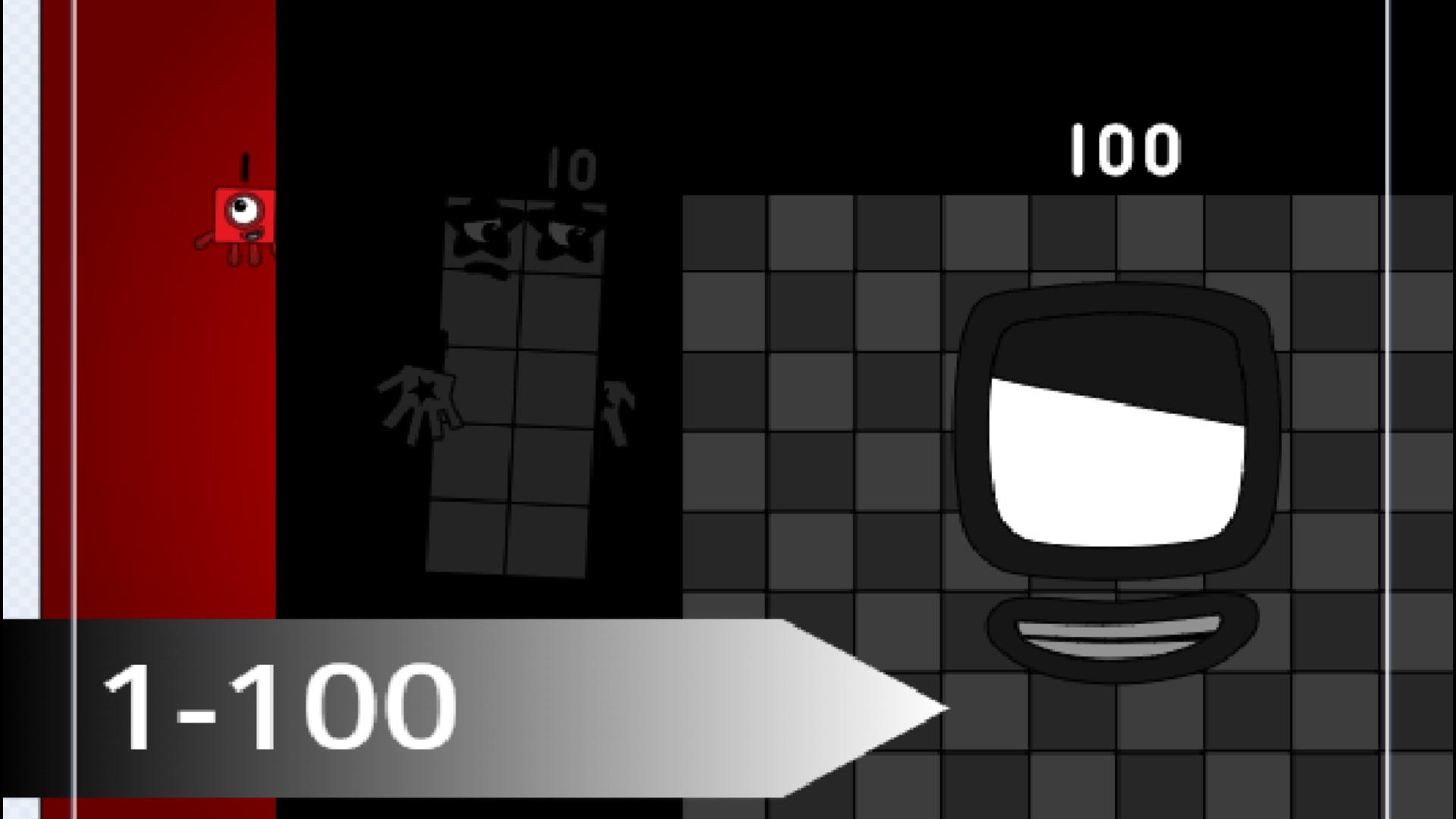 数字积木逐渐扭曲(1-100)