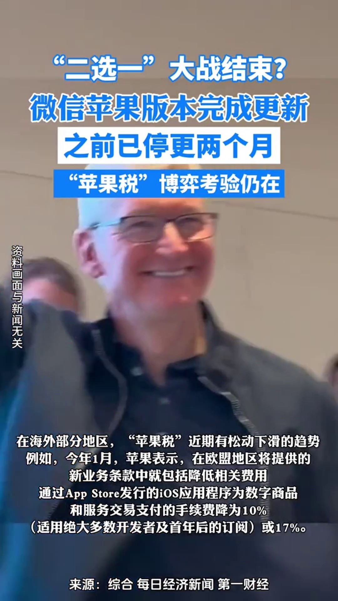 #微信苹果版本完成更新,"苹果税"博弈考验仍在。#苹果 #微信