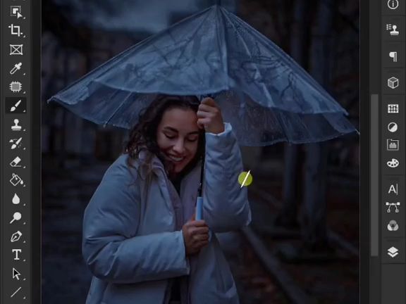 用Photoshop制作下雨天的的效果