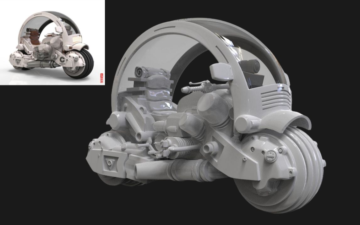 用3dmax制作一辆超炫酷摩托车,适合新手练习的3d建模教程!