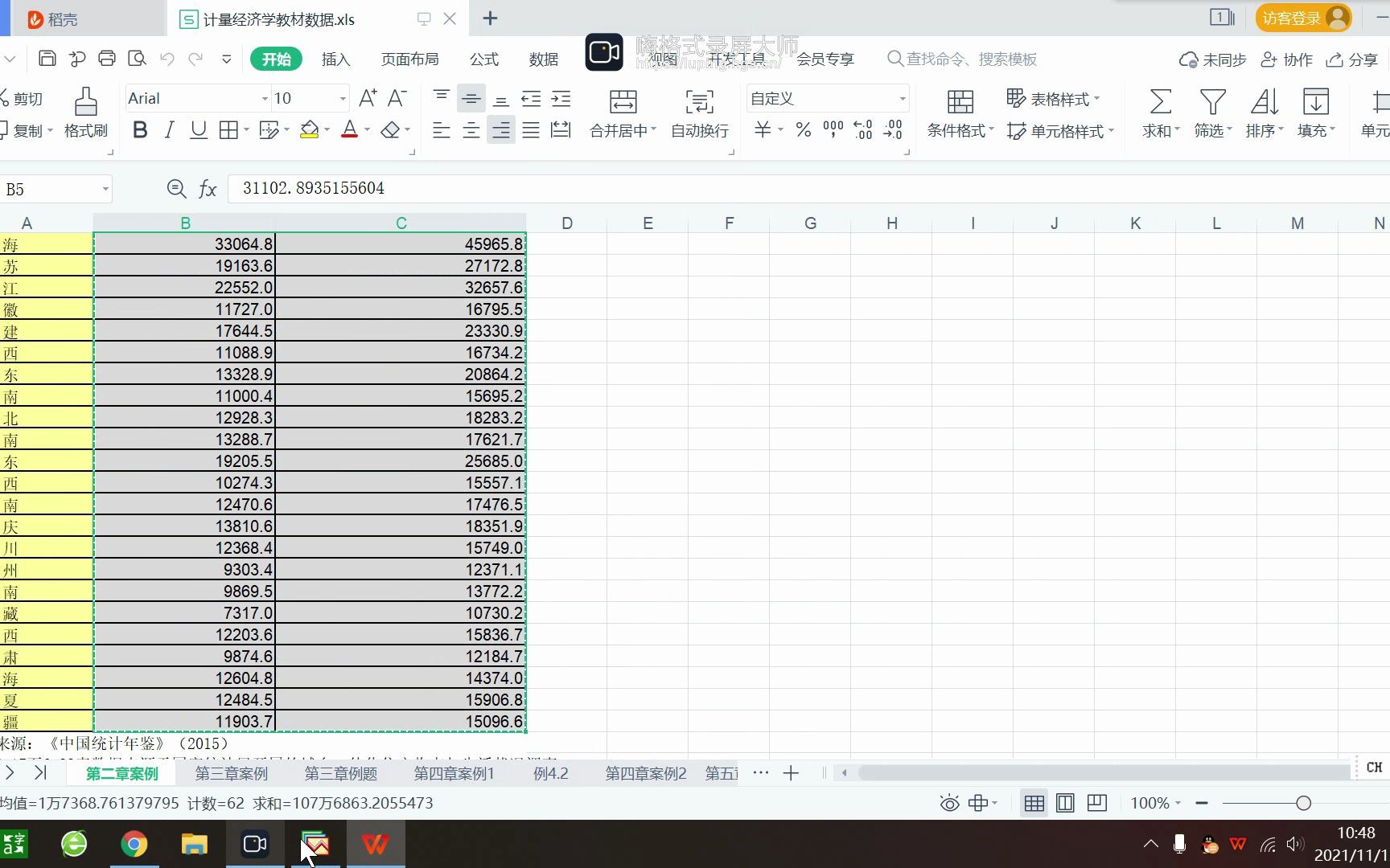 计量经济学实验:Eviews-一元线性回归分析