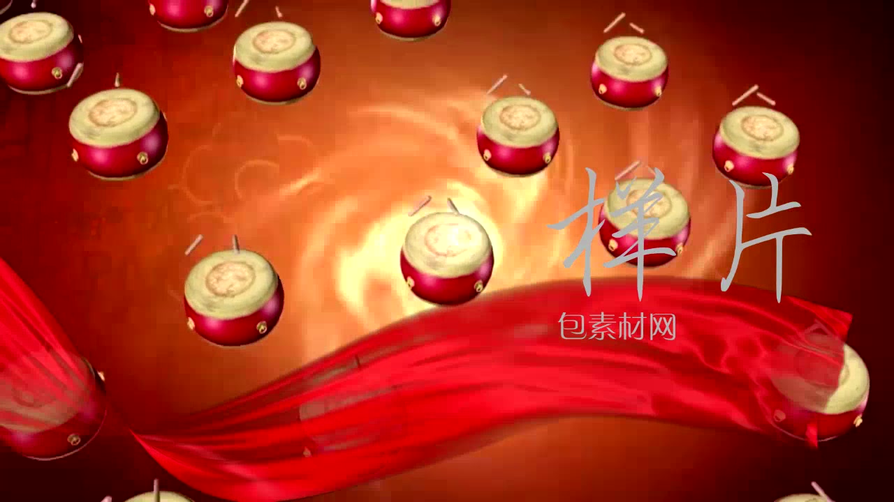 盛世欢歌 国庆版大气牡丹花开场舞LED背景视频素材 包素材网