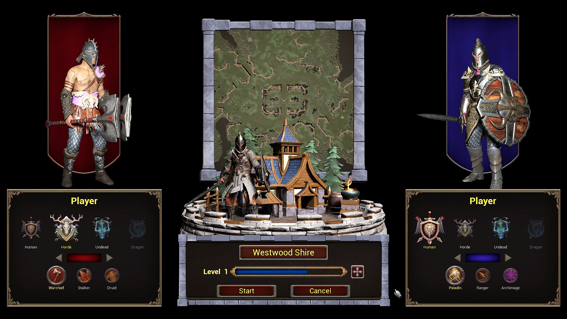 RTS+RPG 即时战略游戏《Power of the Horde》人族遭遇战演示