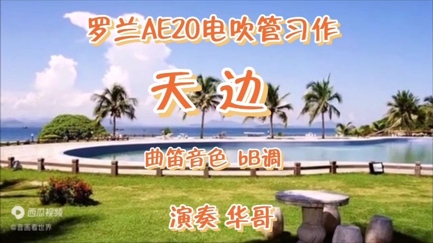 罗兰AE20电吹管演奏《天边》(曲笛音色)bB调