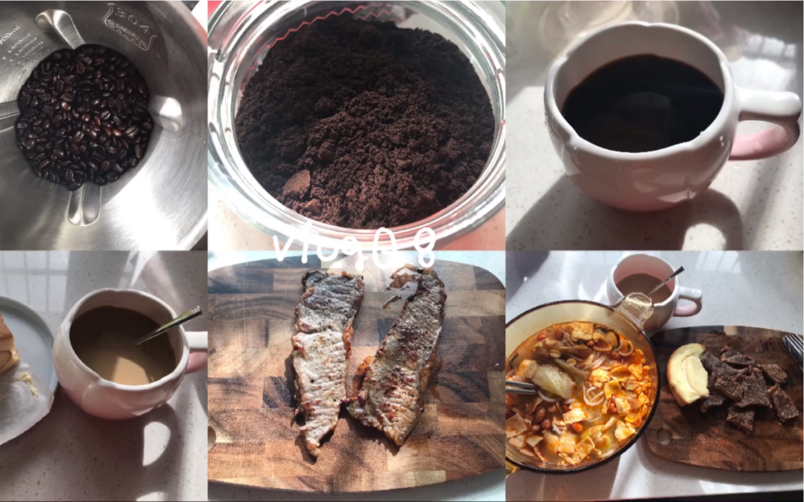 破壁机磨咖啡豆&在家做手冲咖啡&煎牛排&简单的早午餐&螺蛳粉