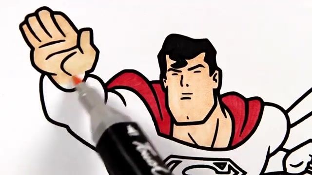 儿童简笔画:可爱超人画画