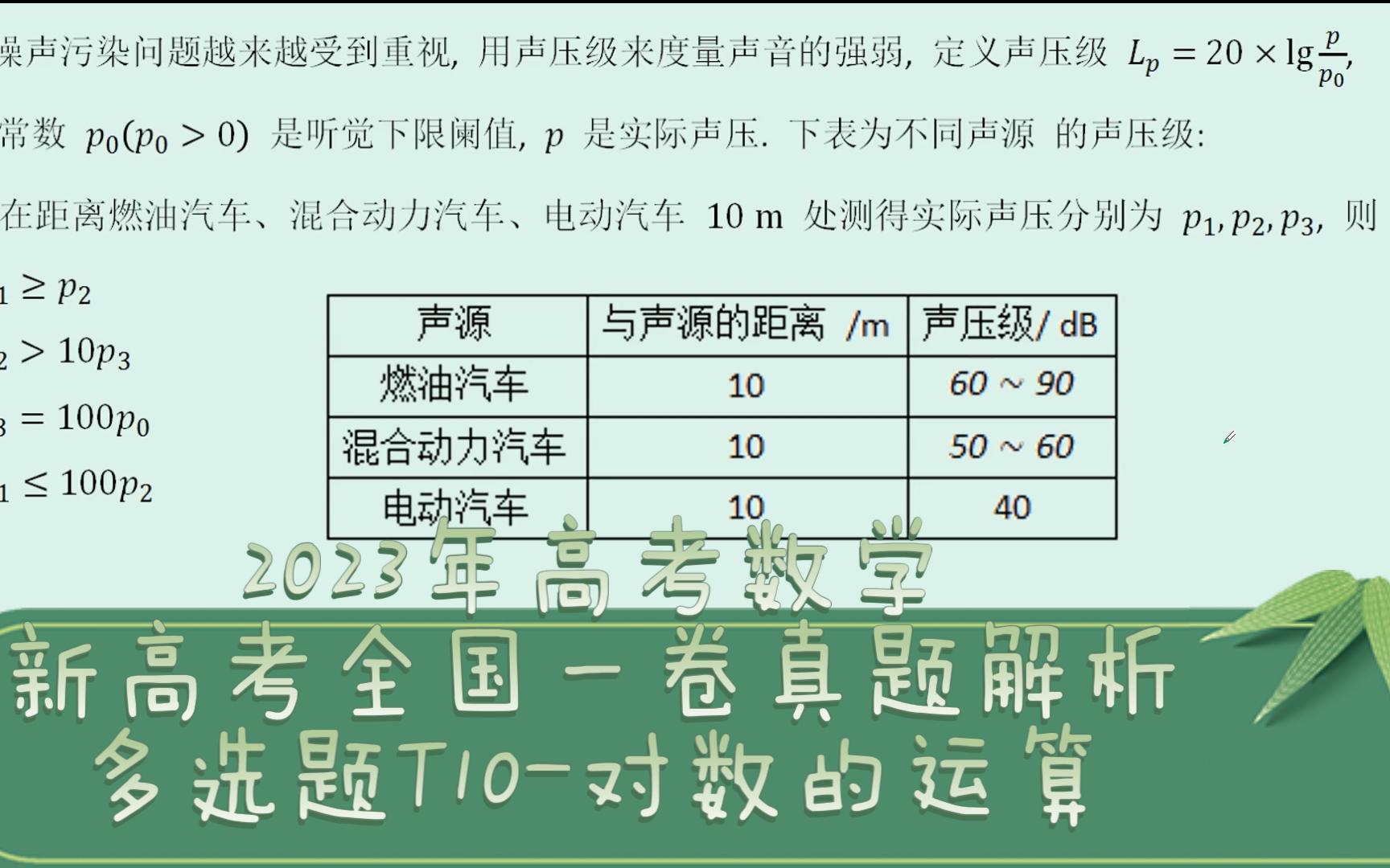 【高中数学】2023年高考数学-新高考全国一卷真题解析——多选题...