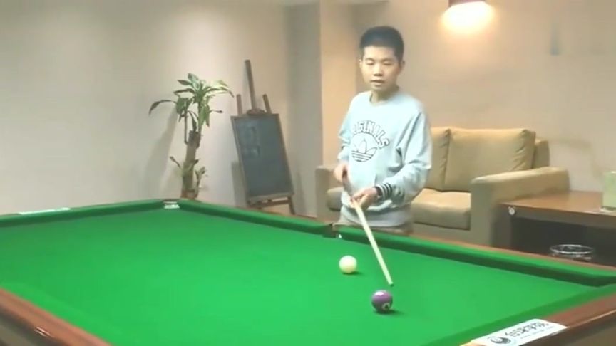 台球教学:正角度球的训练和瞄点方法以及薄厚法介绍,果断收藏!