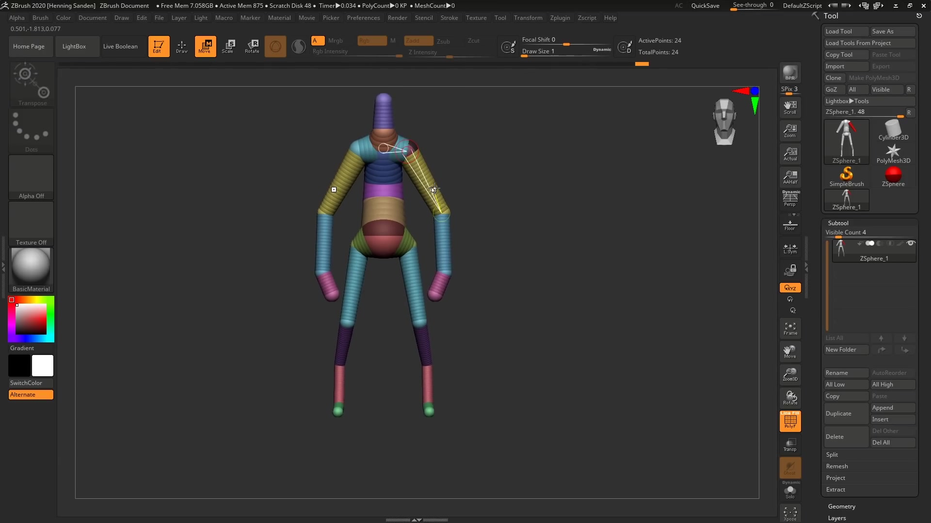 zbrush使用Z球建模