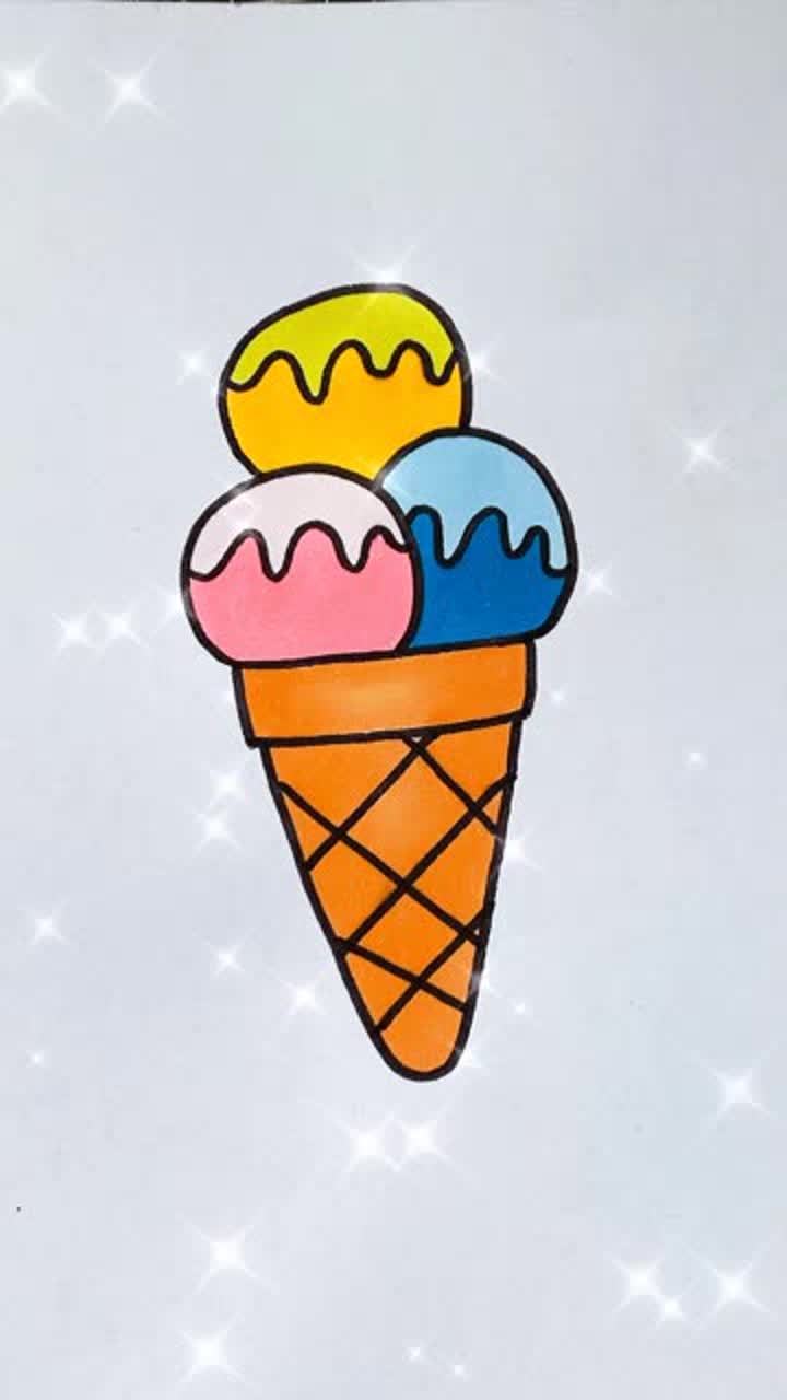 画冰淇淋了,你喜欢什么口味的?