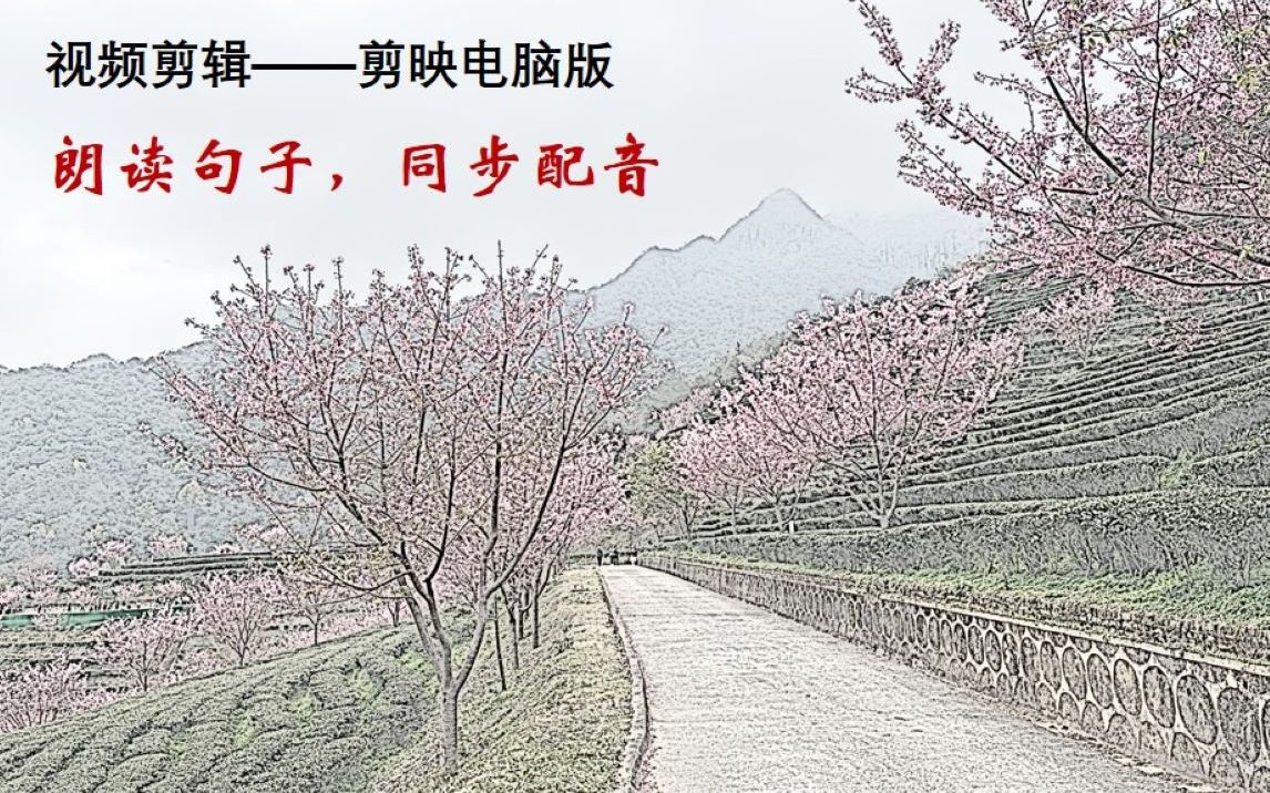 小白学剪辑:朗读句子,同步配音(剪映电脑版剪辑)