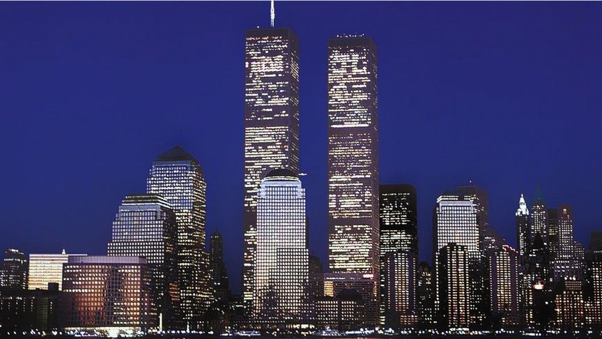 60.70.80.90年代和2000年-2001年的美国纽约世贸双子塔