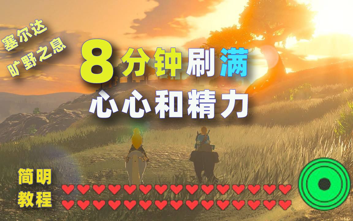 【塞尔达旷野之息】刷满3圈精力和30颗心,我们就去救公主～