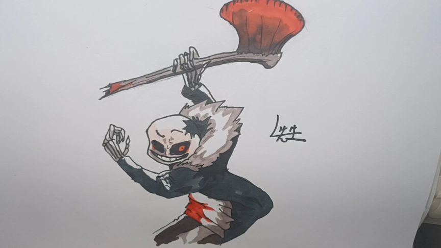 传说之下sans的画法,如何画传说之下