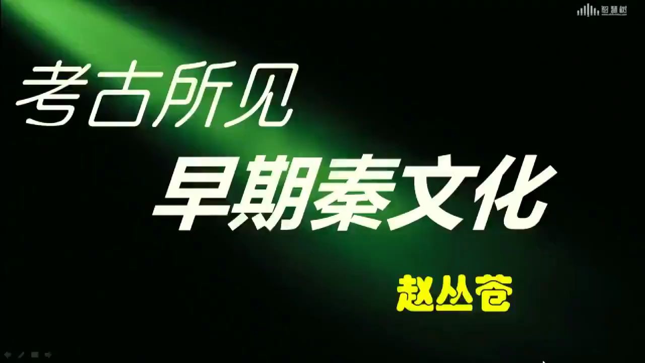 (考古进行时)西北大学考古学公开课:考古所见早期秦文化(赵丛苍教授...