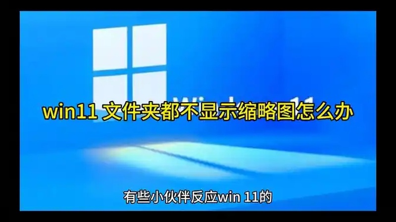 win11 文件夹都不显示缩略图怎么办