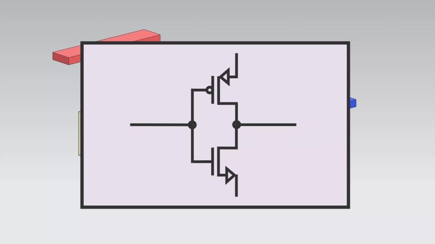 cmos工艺的非门及工作原理