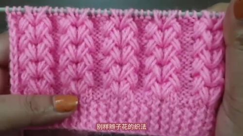 别样的棒针辫子花的织法有难度谁来挑战下!