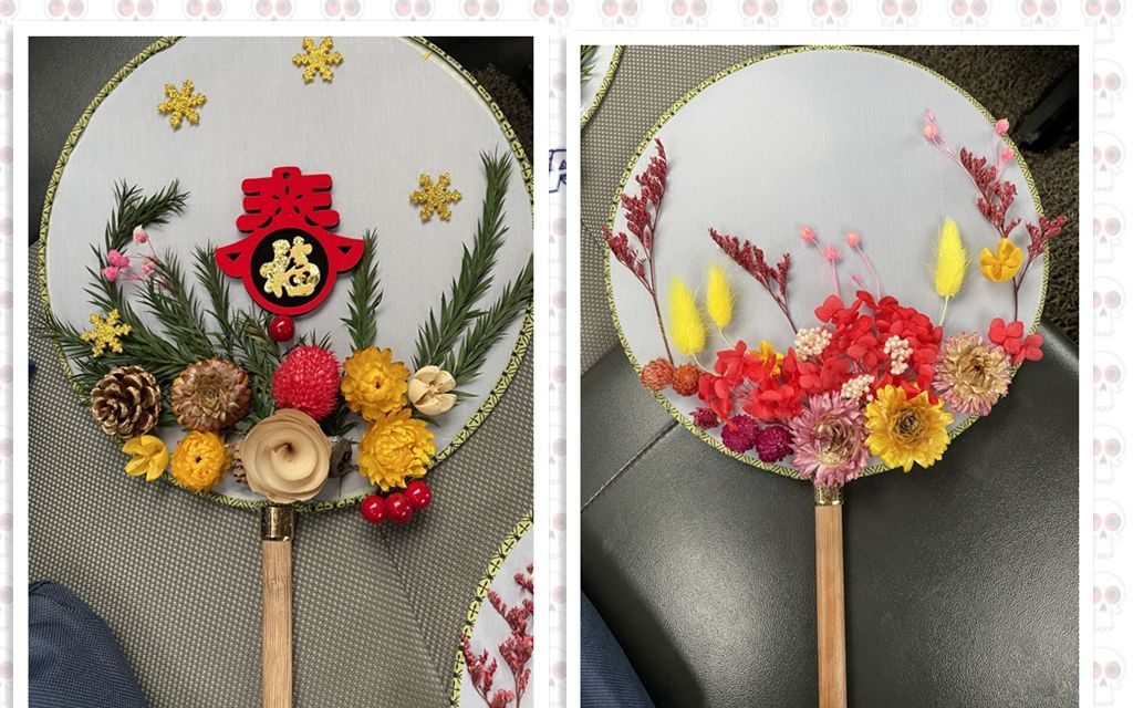 永生花团扇制作(讲解与视频教学全程向)