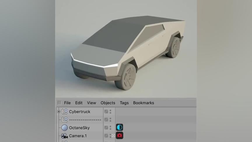 #特斯拉 新款电动皮卡cybertruck 好像跟model