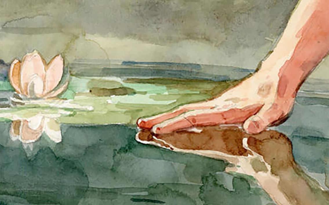 【水彩插画】用插画的思维去画水彩风景——水面倒影(镜面倒影)的...