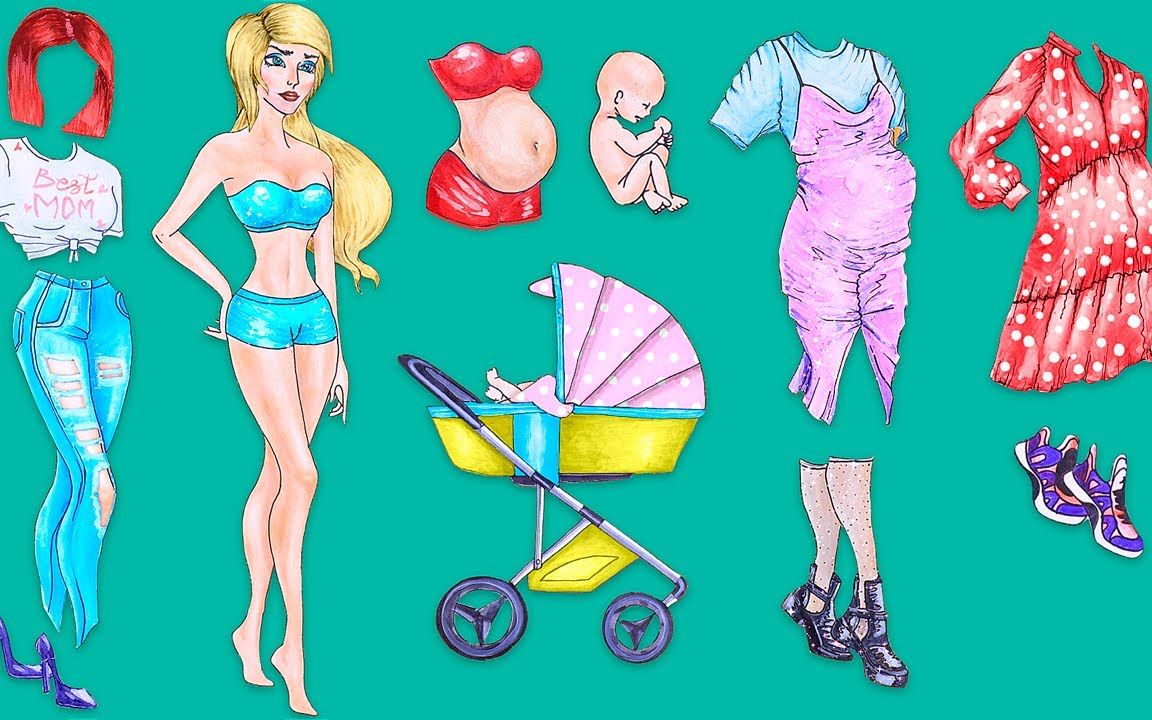 15 DIY 怀孕纸娃娃