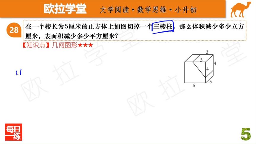 5下P28(知识点:几何图形)需要一些想象力,切面是什么形状