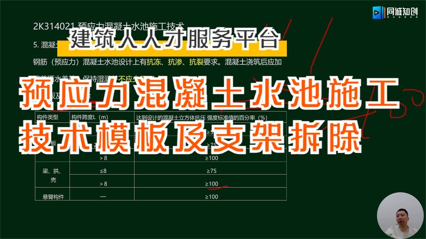 市政实务35集:预应力混凝土水池施工技术模板及支架拆除|建筑人
