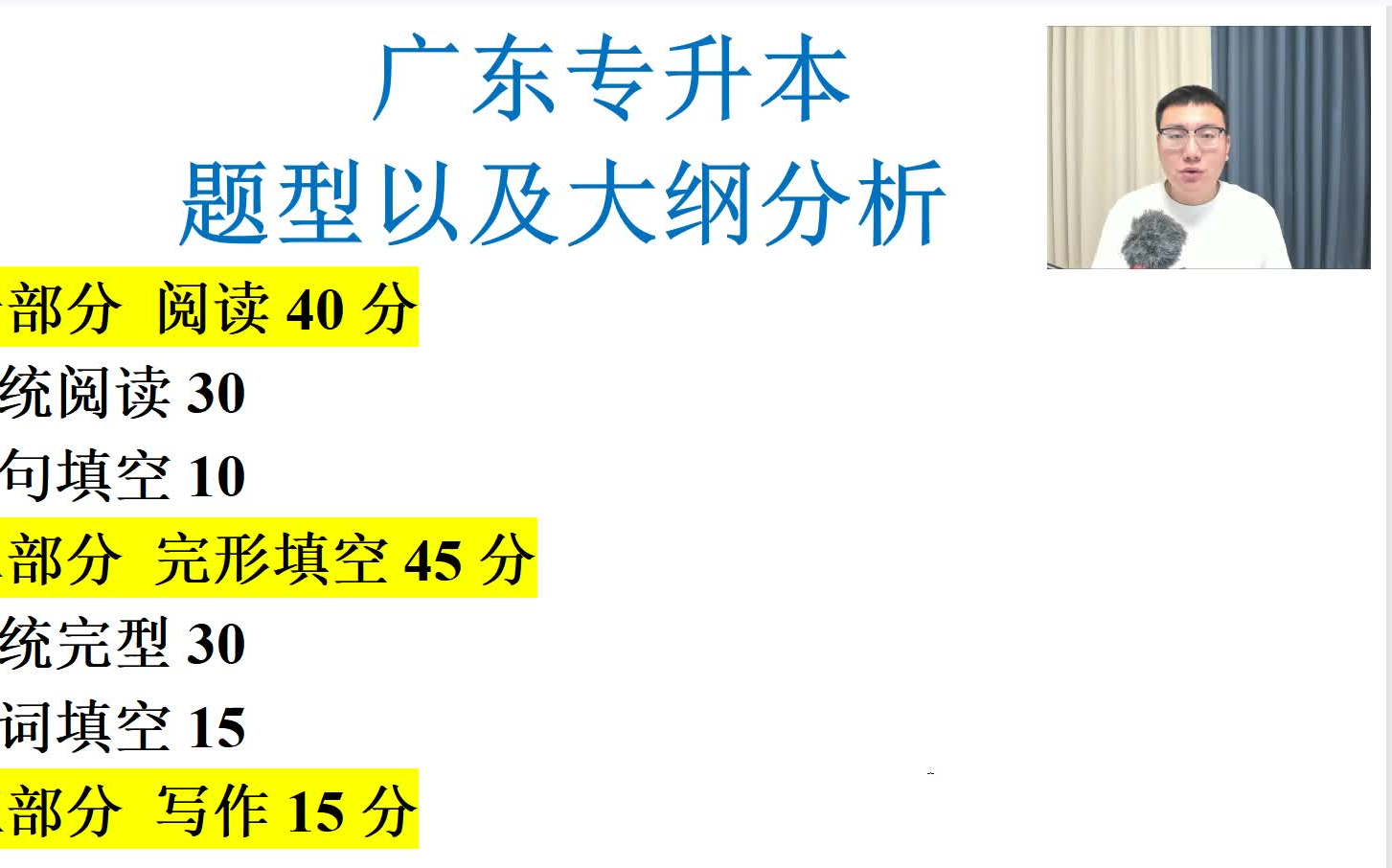 【全网最好】广东专升本英语题型分析真题讲解