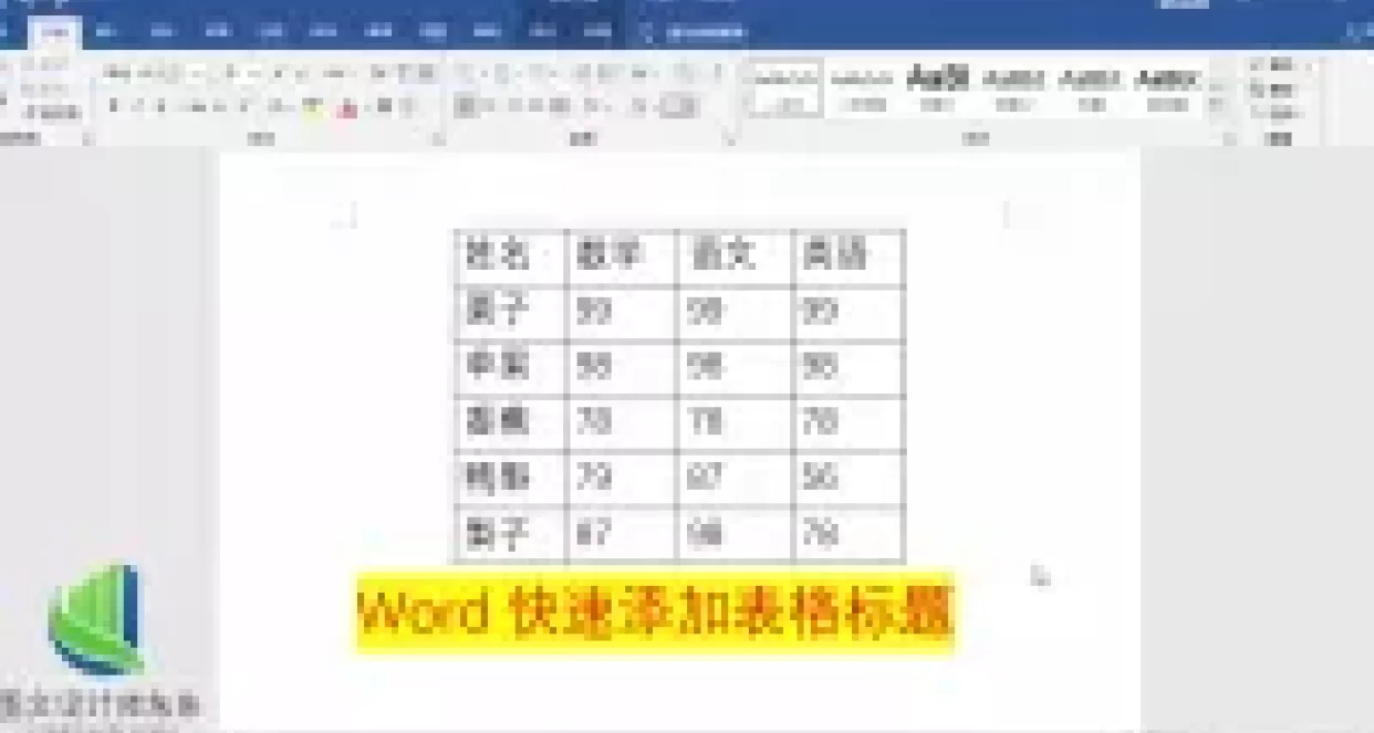 Word给做好的表格添加标题,方法简单快捷,日常办公实用技巧