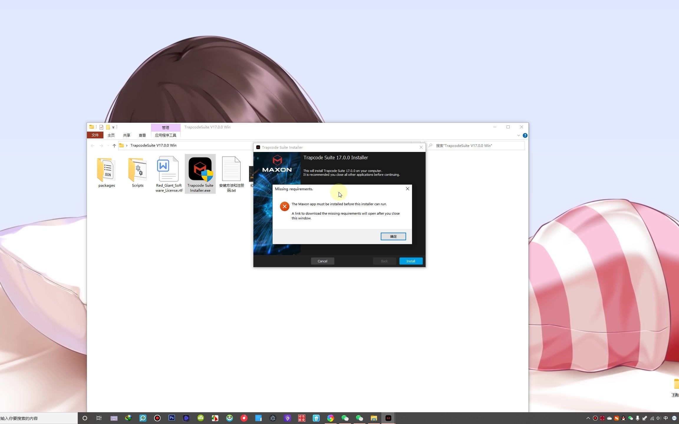 ...The following error occured during installation无法注册安装不上问题