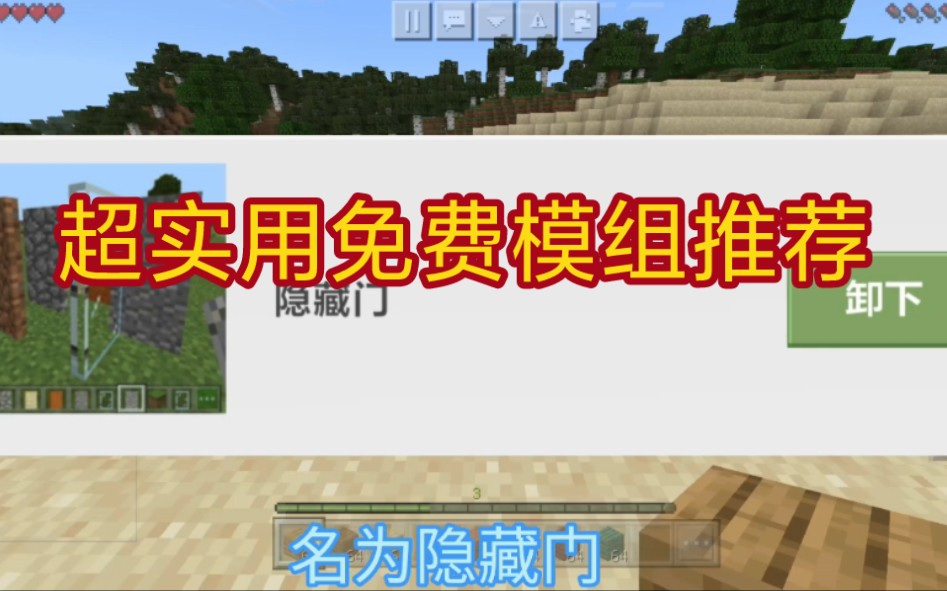 我的世界实用免费模组:隐藏门