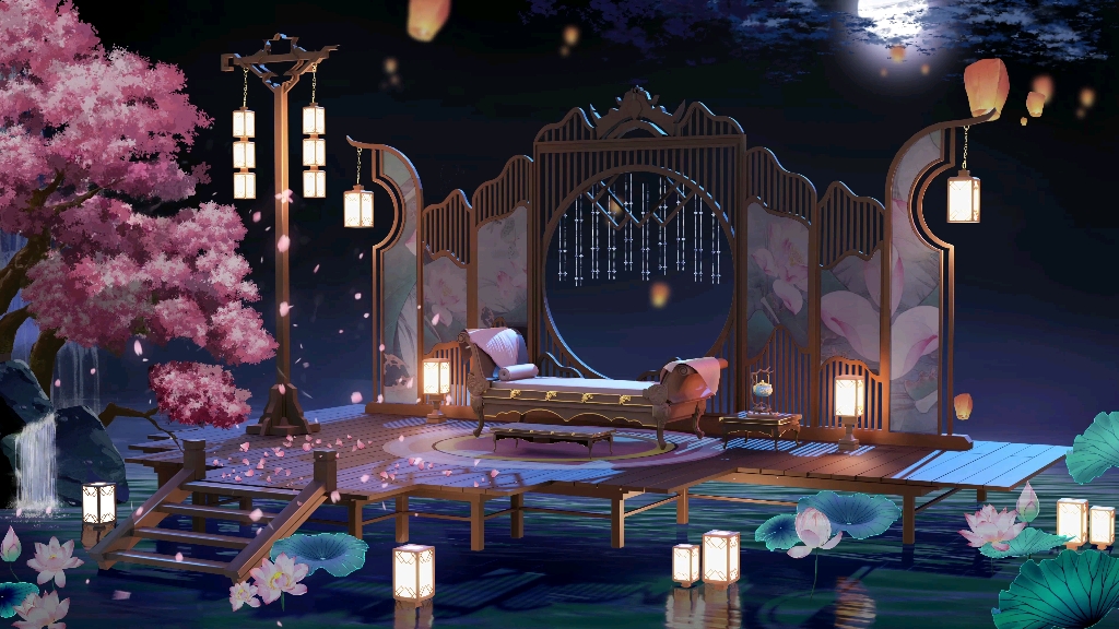 古风仙侠场景/VUP直播背景/文游可用#追剧ing黑月光好好听