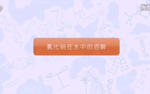 氯化钠在水中的溶解